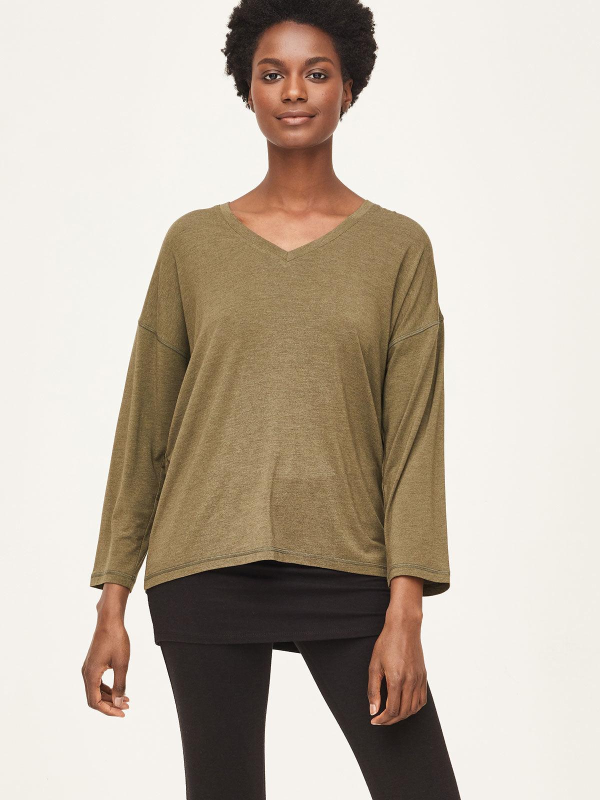 Naturally Soft SeaCell? Long Sleeve Top in Brown